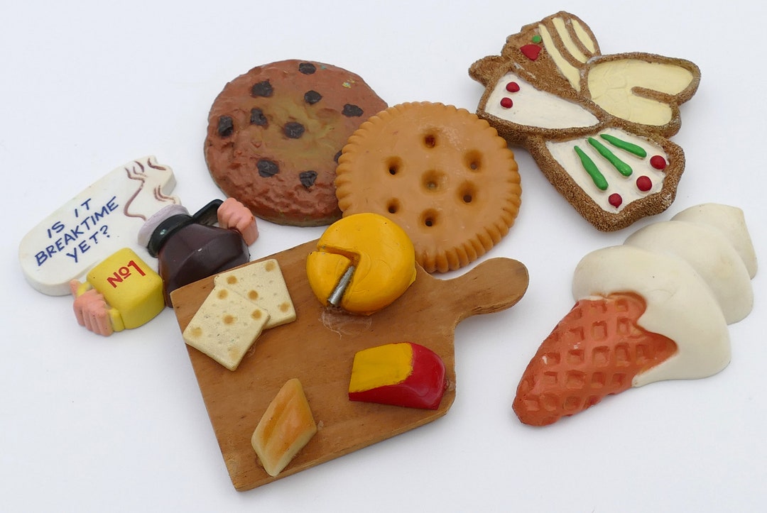 Set of Six Vintage 1980's Kitchen Novelty Fridge Magnets - Etsy