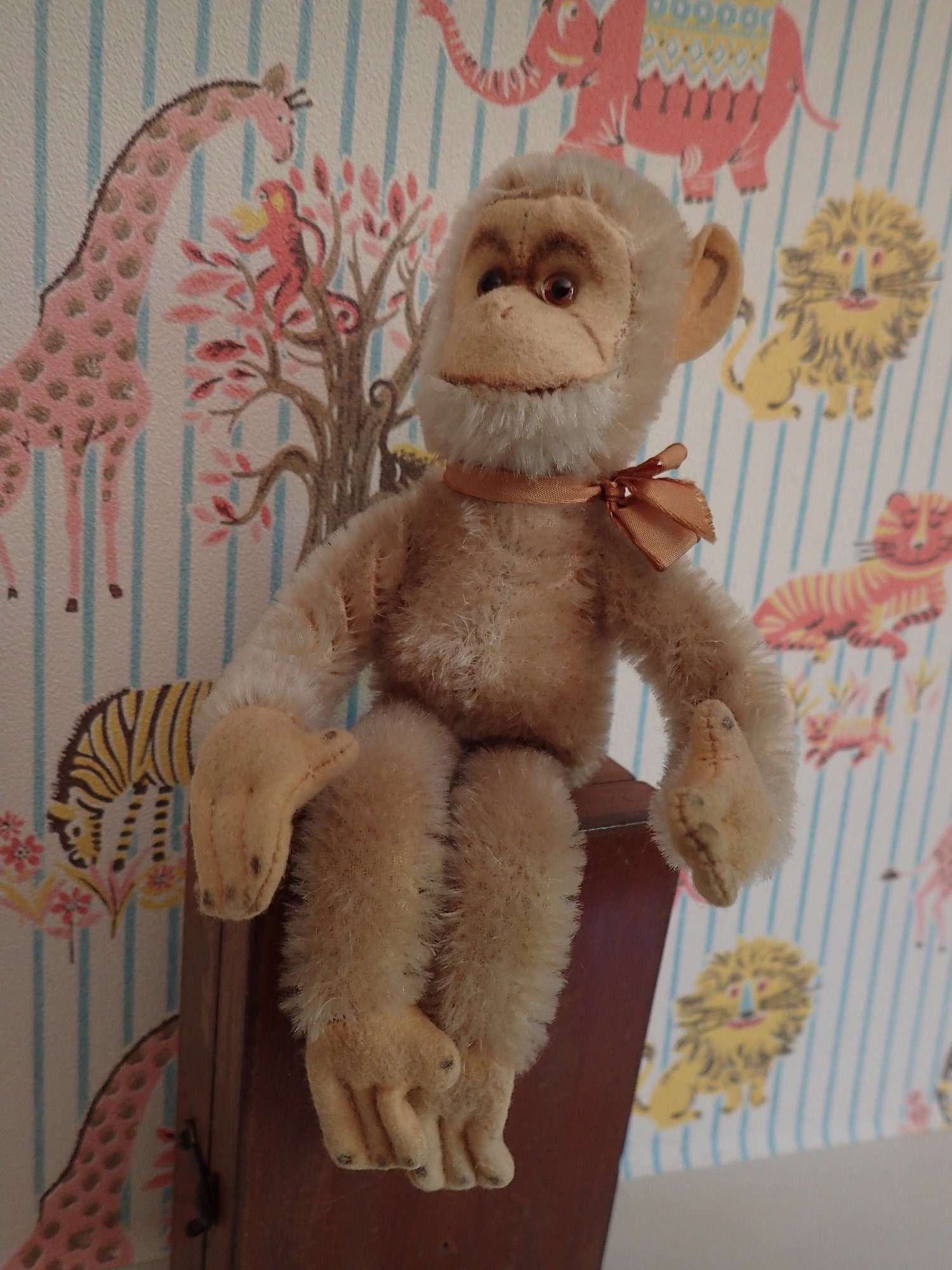 1950's Monkey Mohair Figurine Collectible | Etsy