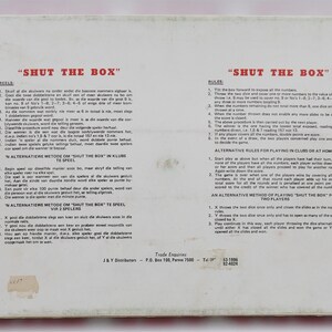 Vintage 1960's Shut the Box Dice Game Canoga Batten Down the Hatches ...