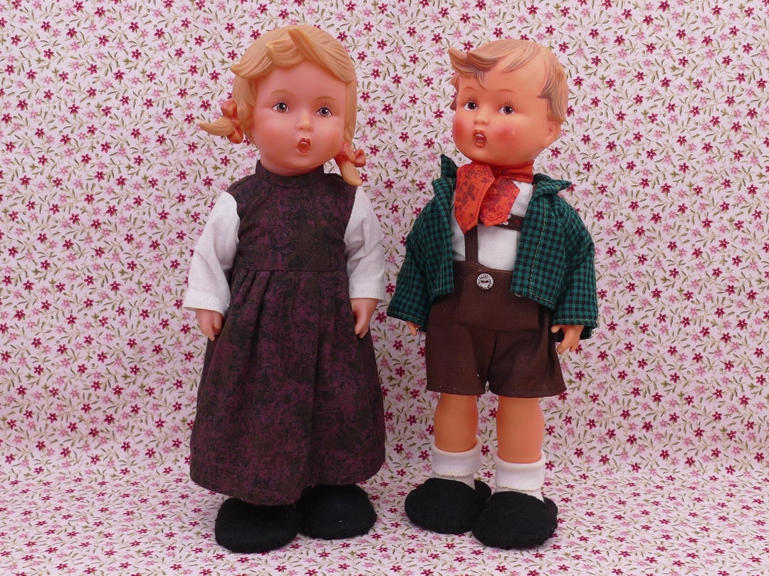 1960's Hummel Goebel Boy Girl Vinyl Dolls Hummelwerk Spielwaren Germany ...