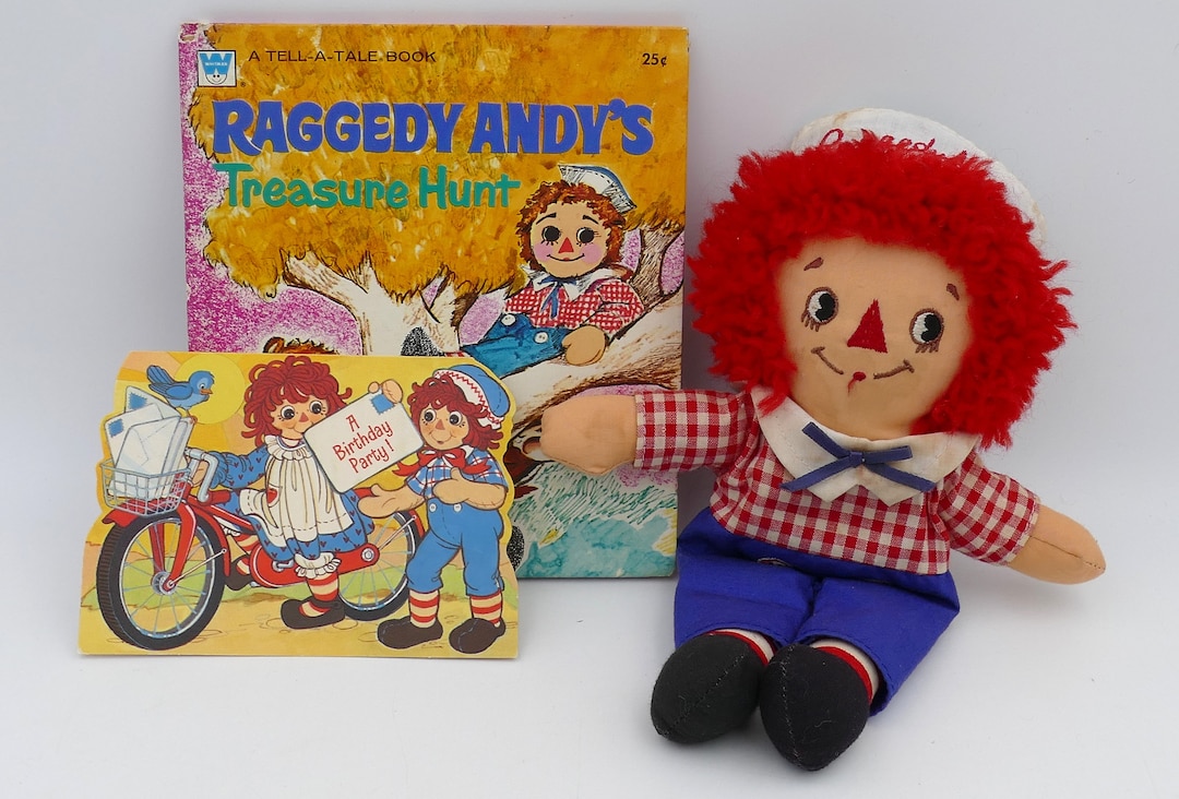 Vintage Raggedy Andy Raggedy Ann Doll Toy Lot Rag Doll Storybook - Etsy