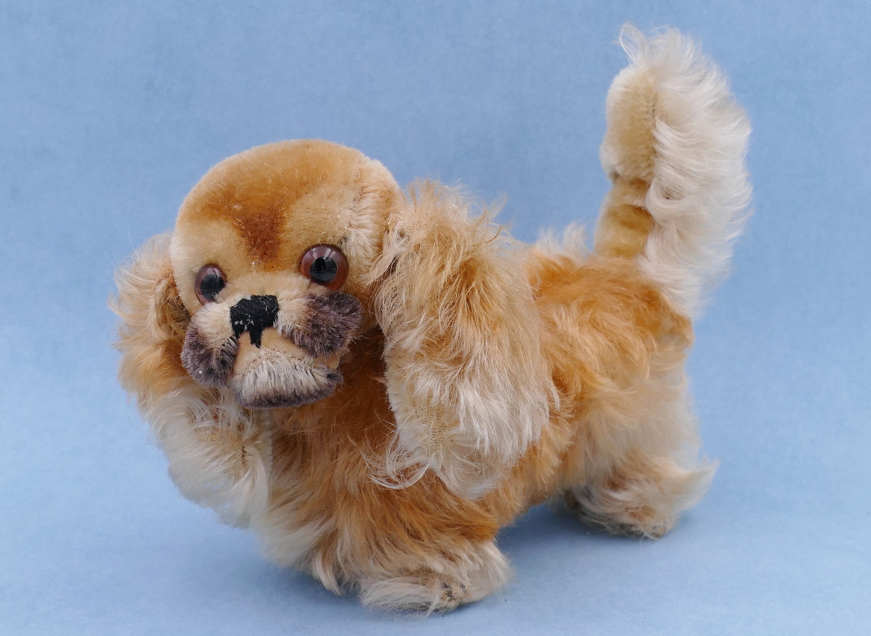 Vintage 1950's Steiff Mohair Peky Pekingese Dog Figurine Collectible ...