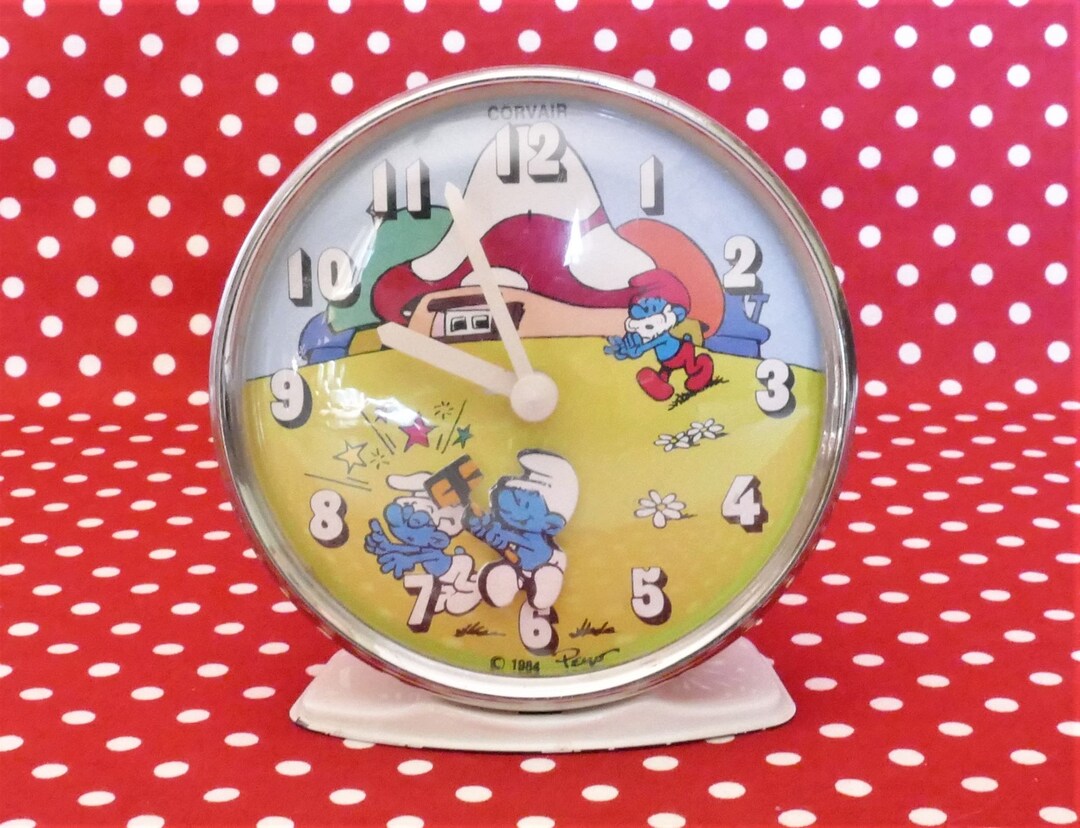 Vintage 1984 Corvair Animated Smurf Metal Alarm Clock - Etsy