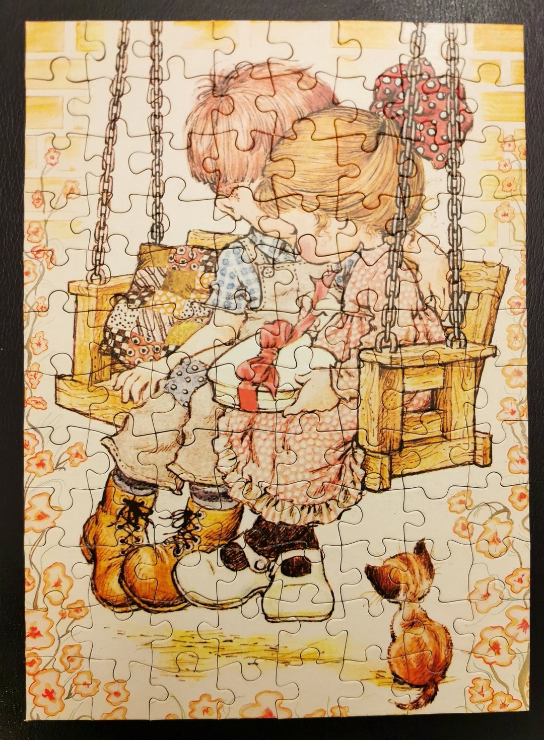 Vintage 1970's Sarah Kay's 96 Piece Board Jigsaw Puzzle Original Box - Etsy