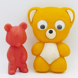 Pair of Vintage Hard Plastic Teddy Bear Figurines - Etsy