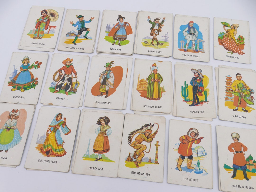 1960's Fancy Dress Old Maid Card Game Complete Original Box Arrow Games ...