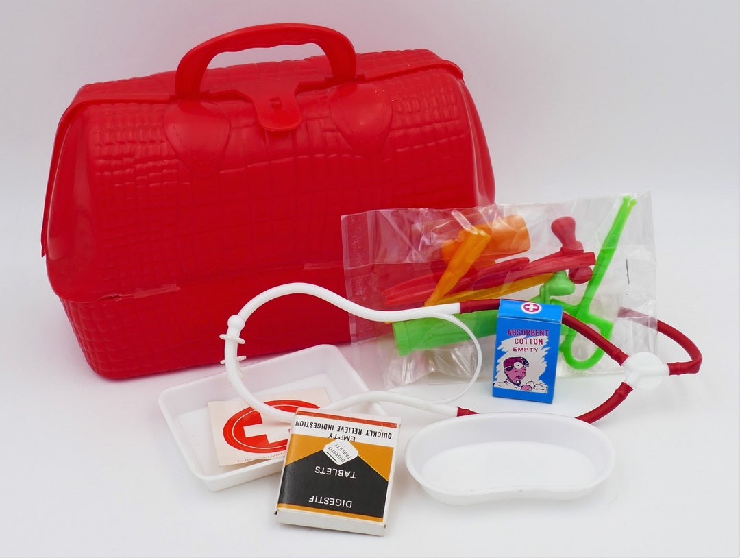 Vintage Doctor's Bag Playset Hospital Nurse First Aid Medical Pretend ...
