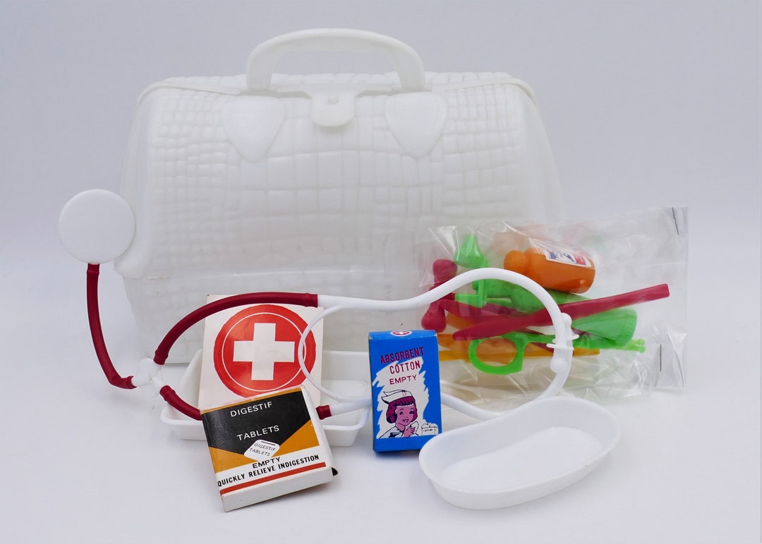 Vintage Doctor's Bag Playset Hospital Nurse First Aid Medical Pretend ...
