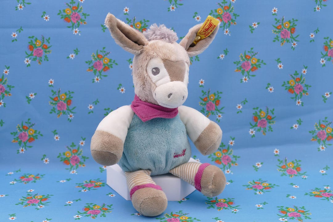 Early 2000s Steiff Baby Issy Donkey Plush Toy 238628 Germany - Etsy