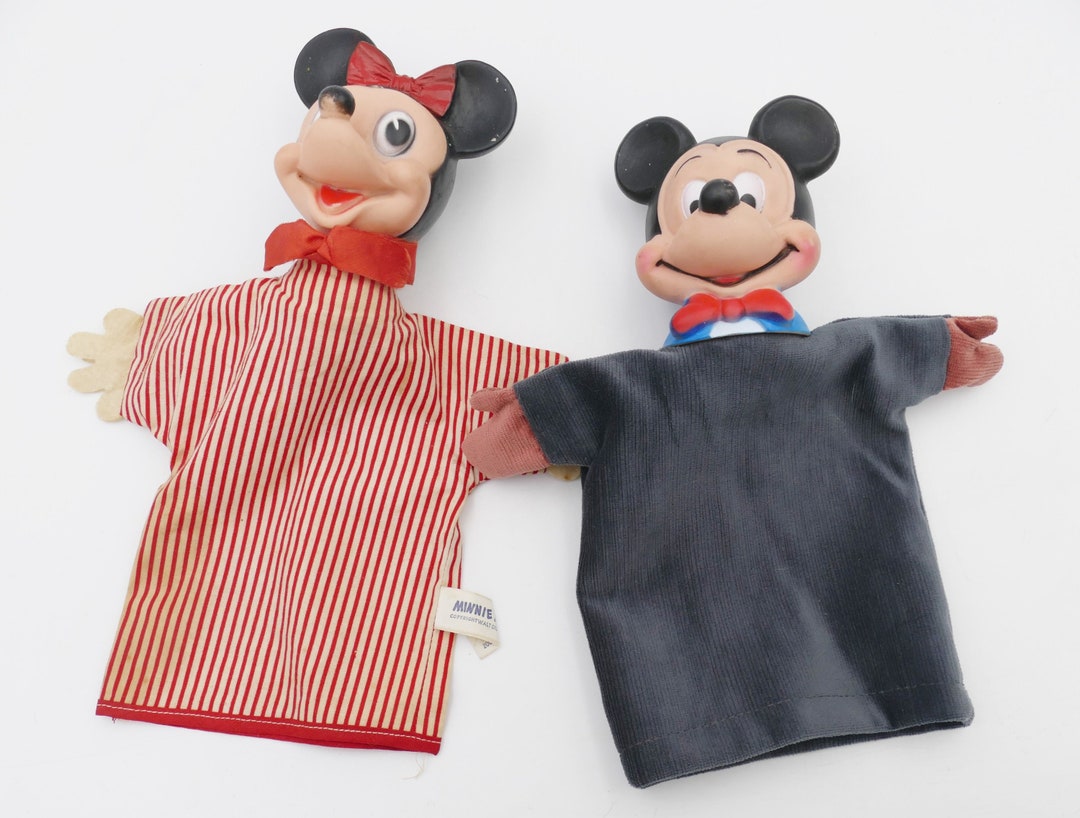 Pair of 1960's Gund Mickey & Minnie Mouse Hand Glove Puppets - Etsy
