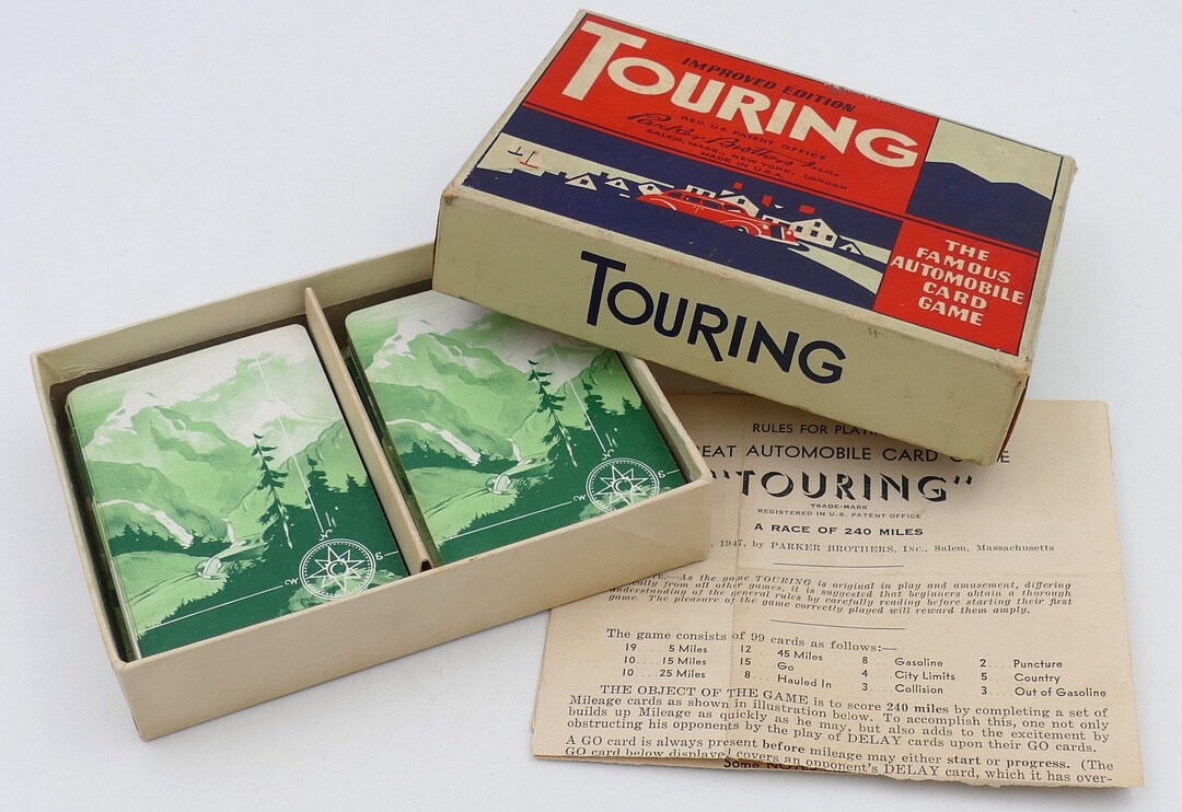 Vintage 1950's the Famous Automobile Card Game Touring Improved ...