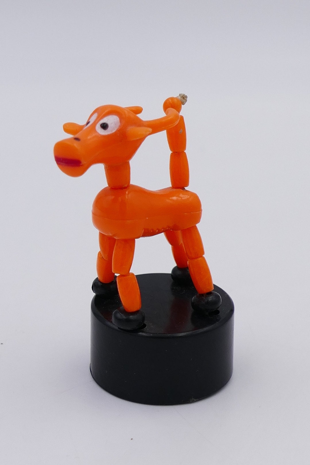 Vintage 1960's Collapsible Cow Bull Push Toy Novelty Toy - Etsy