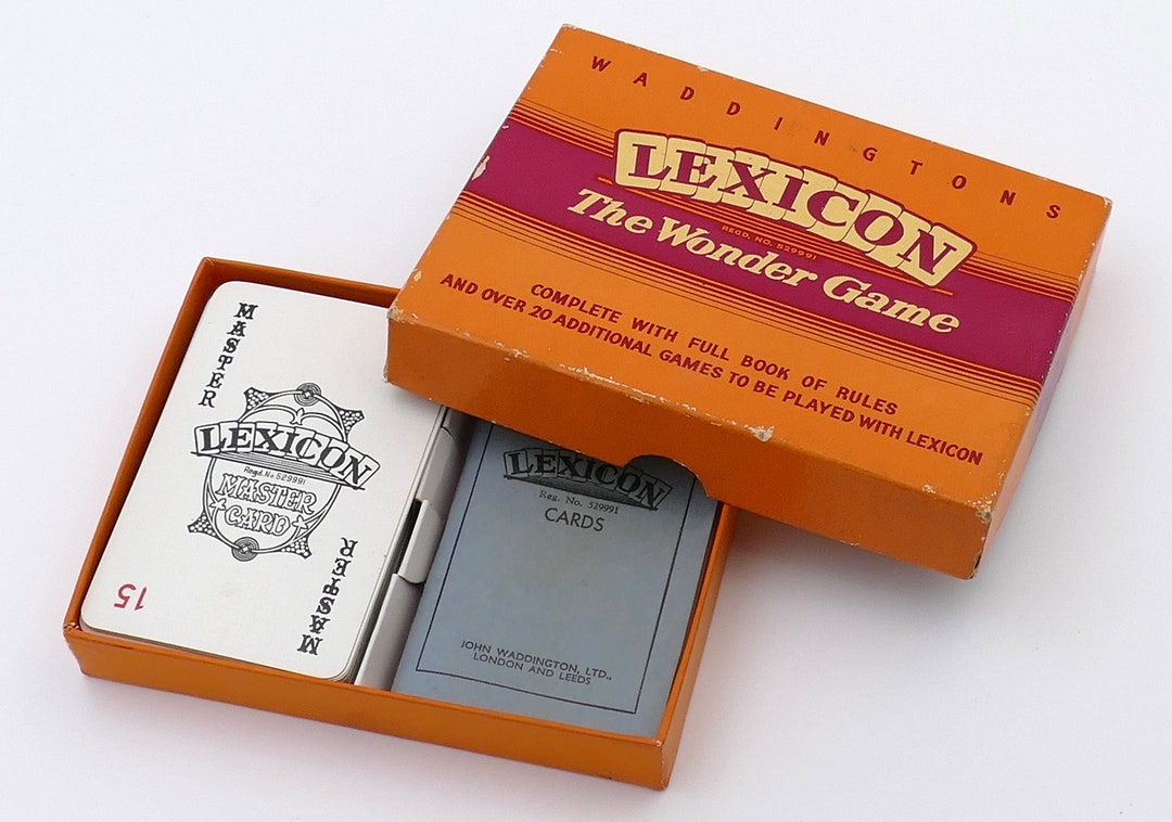 Vintage 1950's Waddington's Lexicon the Word Game Complete Original Box ...