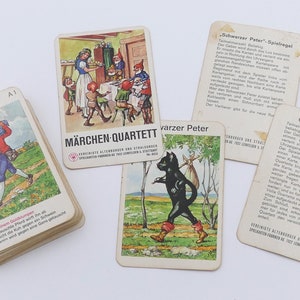 1950's Marchen-quartett Fairytale Quartett Playing Cards German - Etsy