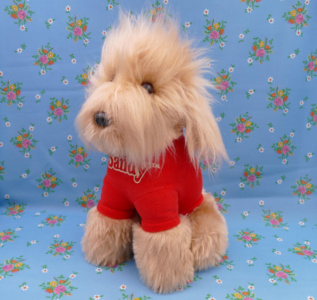 Vintage 1982 Knickerbocker Little Orphan Annie Dog Sandy Plush Soft Toy ...