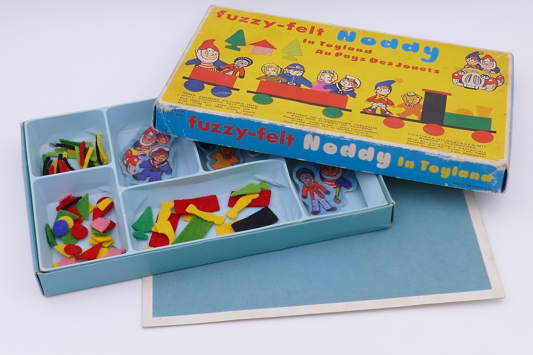 Vintage 1950's Noddy in Toyland Fuzzy Felt Original Box - Etsy