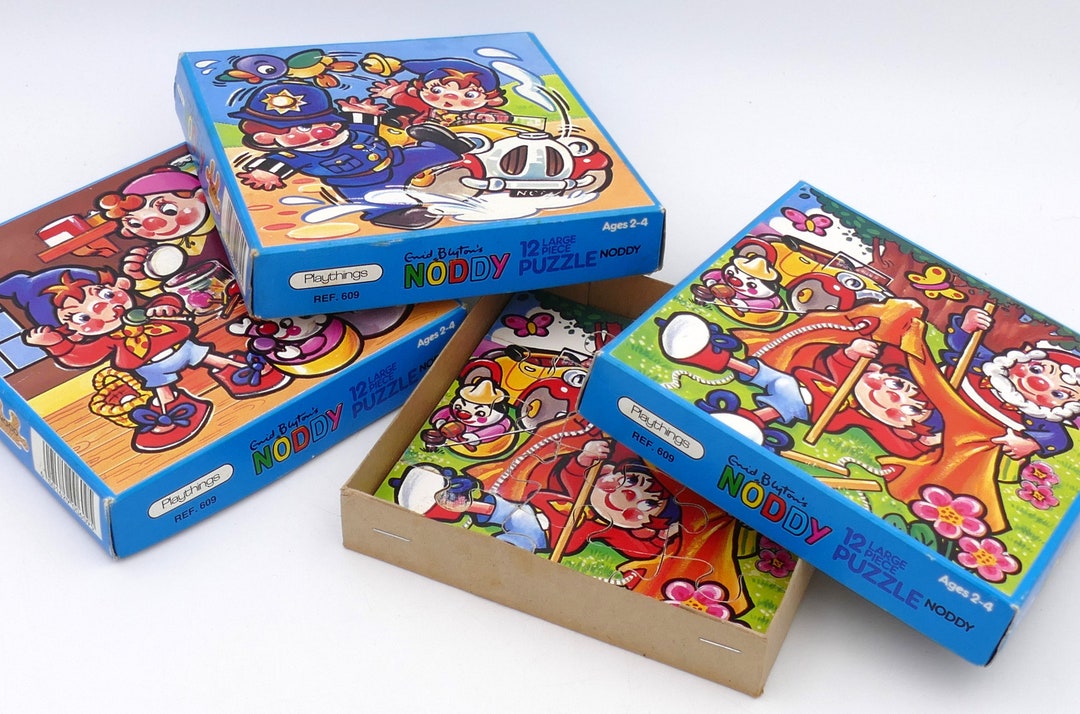 Trio of Vintage Toyland Noddy 12 Piece Children's Board Jigsaw Puzzles ...