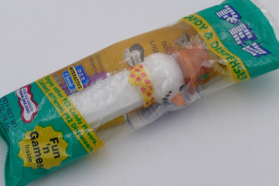 Vintage PEZ Snowman Candy Dispenser Sealed Original Packaging USA - Etsy