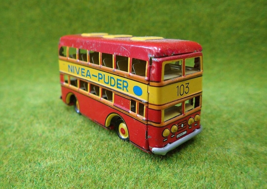 Tin Litho Double Decker Persil Nivea-puder Toy Bus Germany 1960's - Etsy