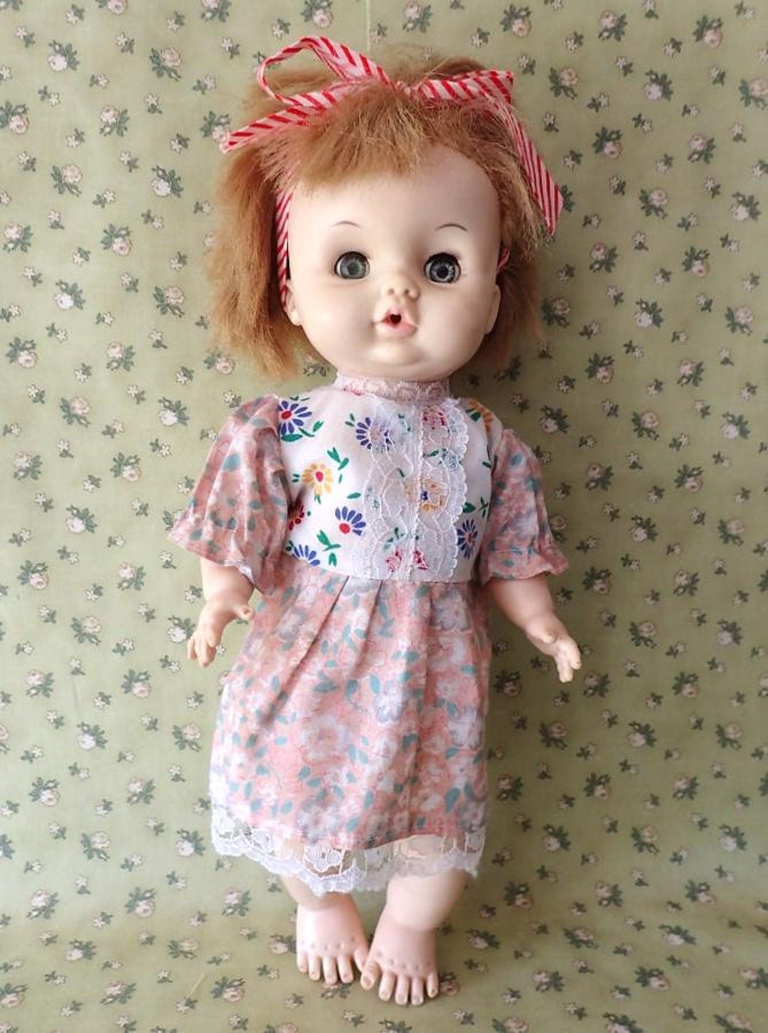 Vintage 1950's Sleepy Eyed Rooted Hair Fully Jointed Effanbee Vinyl ...