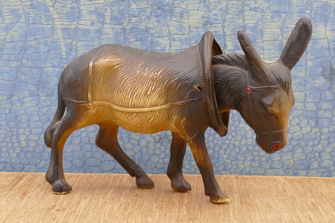 Vintage 1940's Celluloid Nodding Bobblehead Donkey Mule Animal Figurine ...