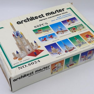 Vintage 1970's Architect Master Sterero Construction Block Building Toy ...