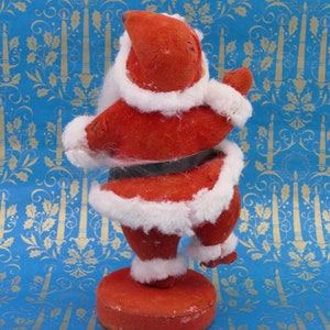 Vintage Flocked Santa Claus Christmas Ornament Decoration - Etsy