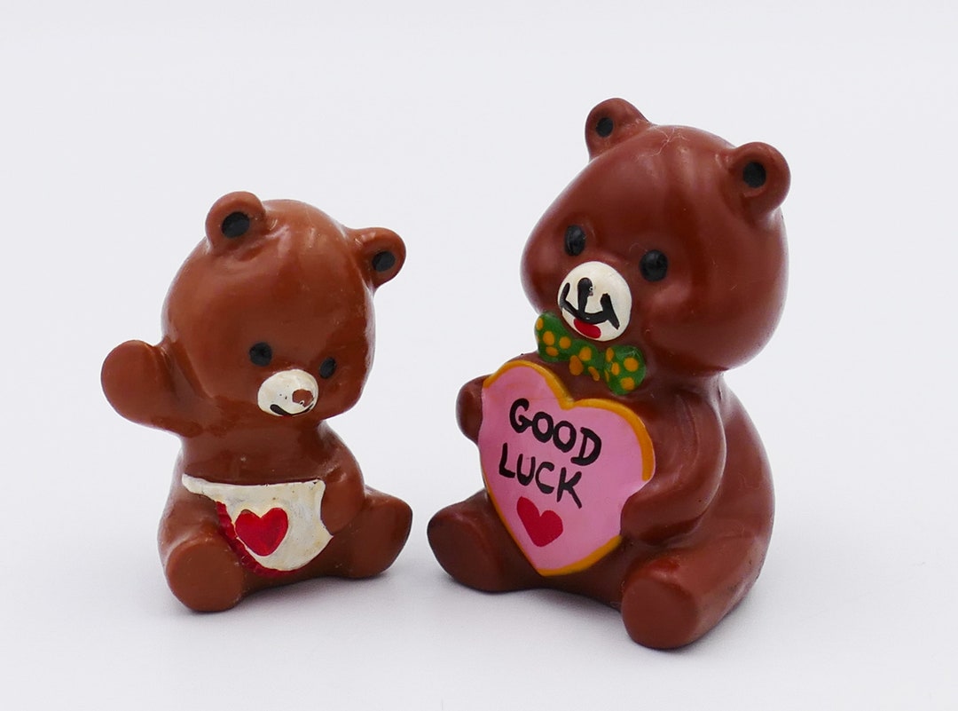 Vintage Novelty Teddy Bear Figurines Good Luck Teddy Bear - Etsy