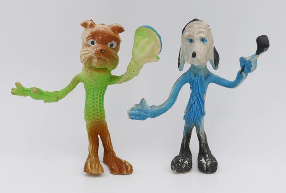 1980's Pair of Rubber Hound Dog Bendy Figurines Hong Kong - Etsy