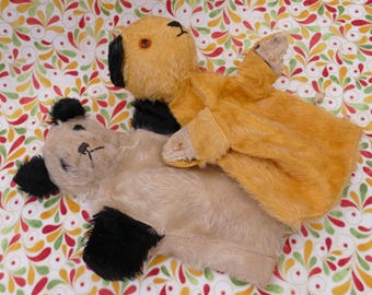 Vintage Sooty and Sweep Chad Valley Hand Puppets. - Etsy UK
