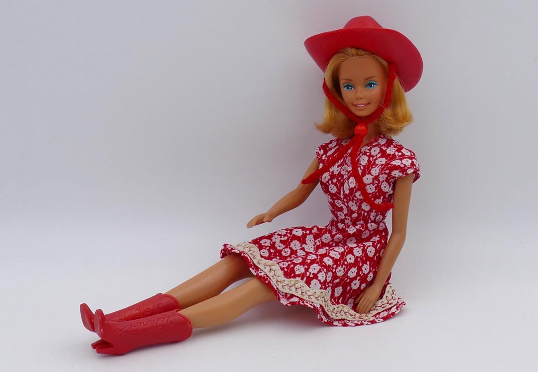 1970's Barbie Fashion Doll Cowboy Barbie Pretty Changes Barbie - Etsy
