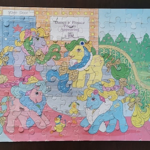 1989 Vintage Hasbro My Little Pony 100 Piece Board Jigsaw Puzzle ...