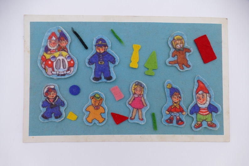 Vintage 1950's Noddy in Toyland Fuzzy Felt Original Box - Etsy
