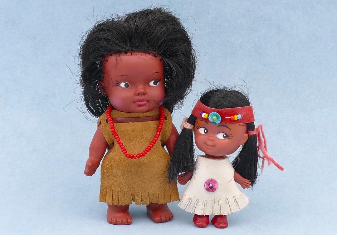 Pair of 1960's 1970s Small Hong Kong Dolls Pee Wee Liddle Kiddle Clones ...