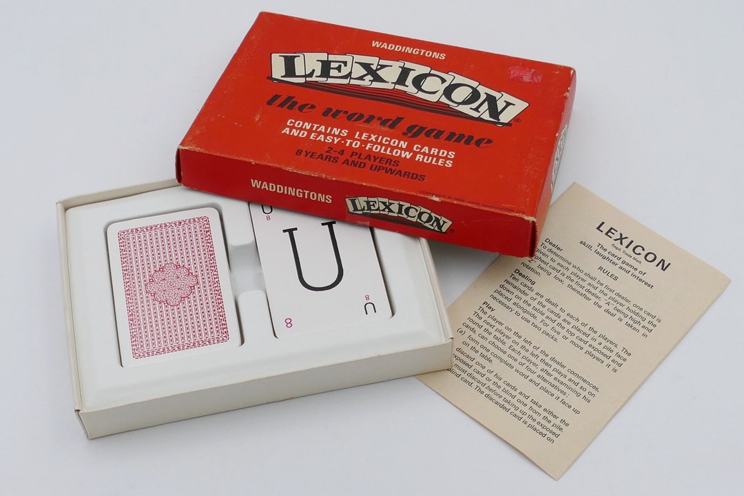 Vintage 1968 Waddington's Lexicon the Word Game Complete Original Box ...