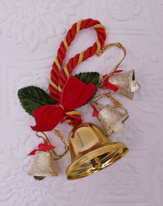 Vintage Mid-century Christmas Bell Ornaments Decorations | Etsy