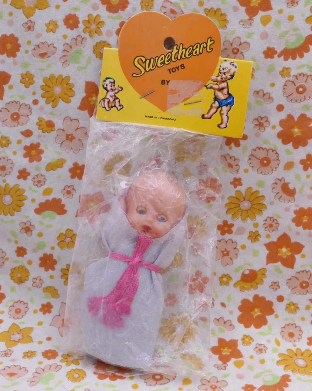 Vintage 1960's Sweetheart Toys Baby Doll Original Packaging Hong Kong ...