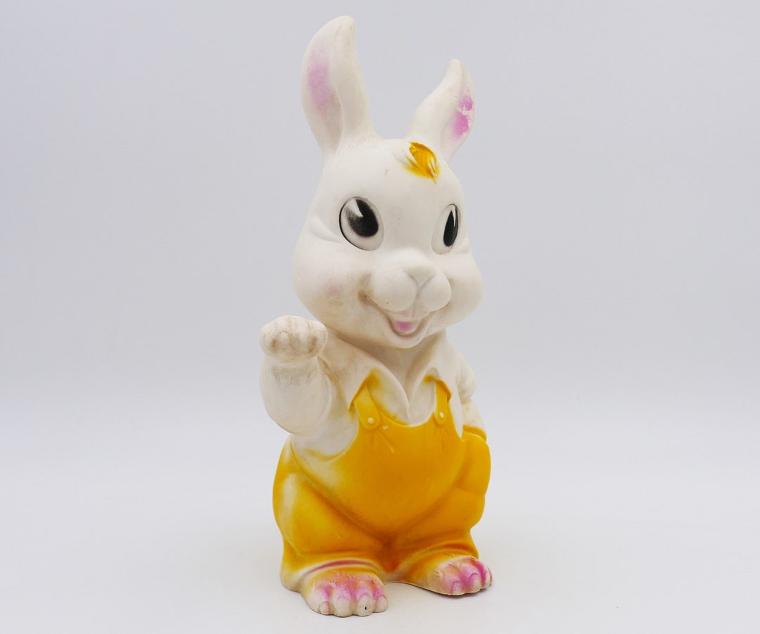 1960's Vintage Large Size Bunny Rabbit Rubber Squeaky Toy - Etsy