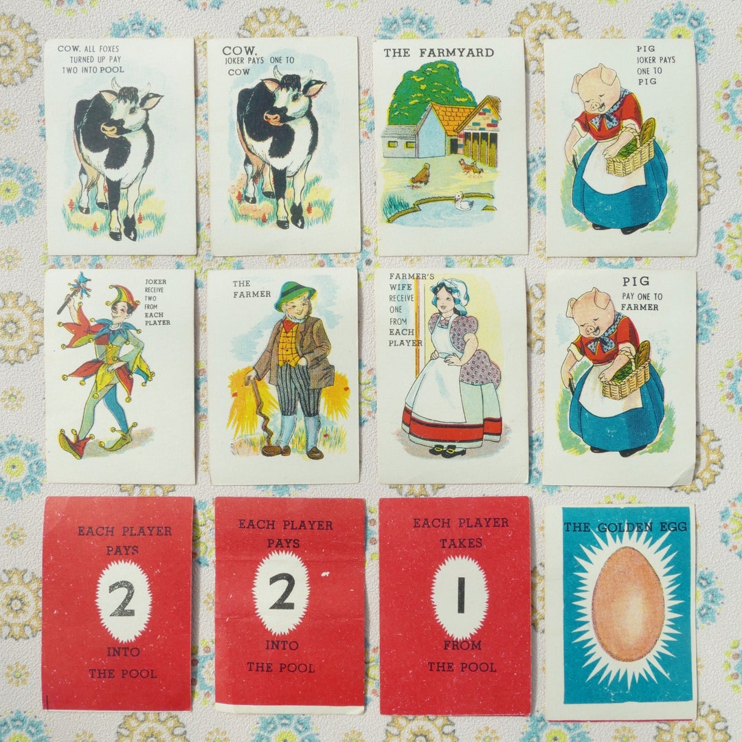 1960's Vintage Golden Egg Card Game Complete Original Box - Etsy