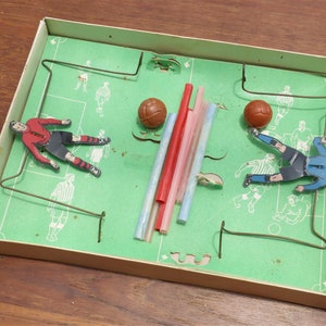 Vintage 1950's Blow Football Soccer Game Original Box Marchant Games ...