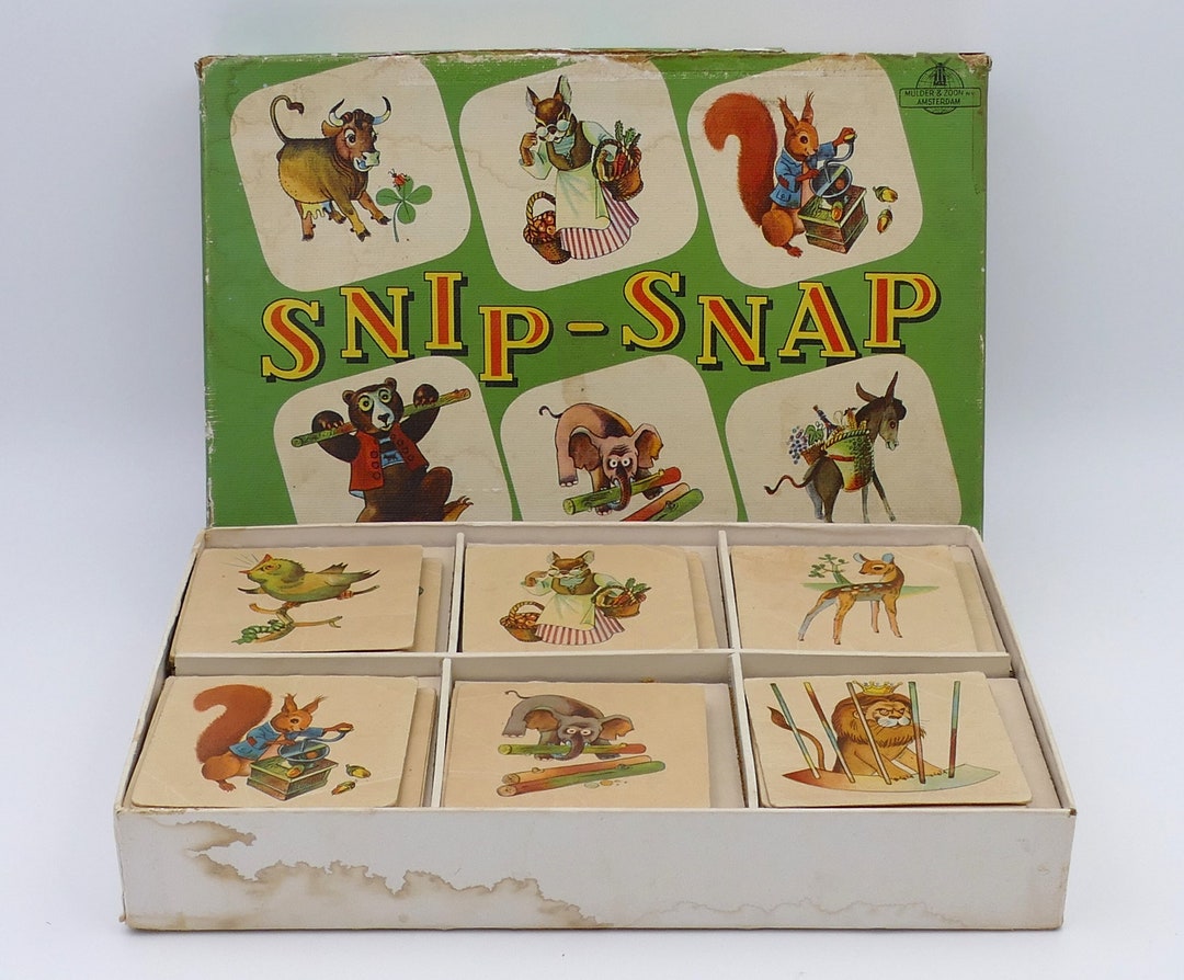 Vintage 1950's Snip-snap Matching Card Game Original Box - Etsy