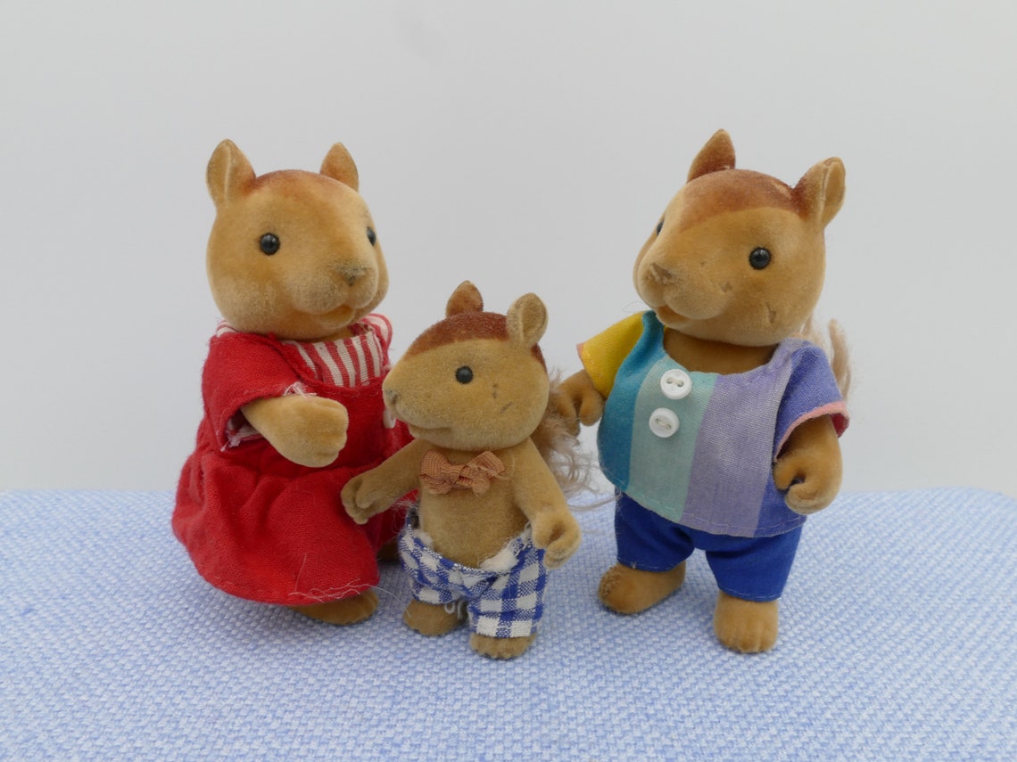 1980's Forest Families SQUIRREL Family Dad Mom Boy MC Toy - Etsy