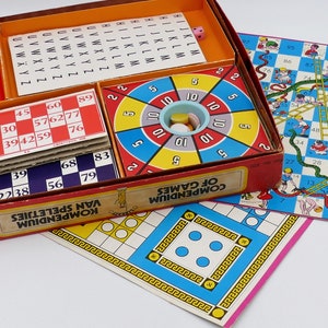 1970'S Compendium of Games Ludo Snake and Ladders Tiddlywinks Bingo ...