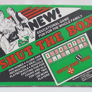 Vintage 1960's Shut the Box Dice Game Canoga Batten Down the Hatches ...