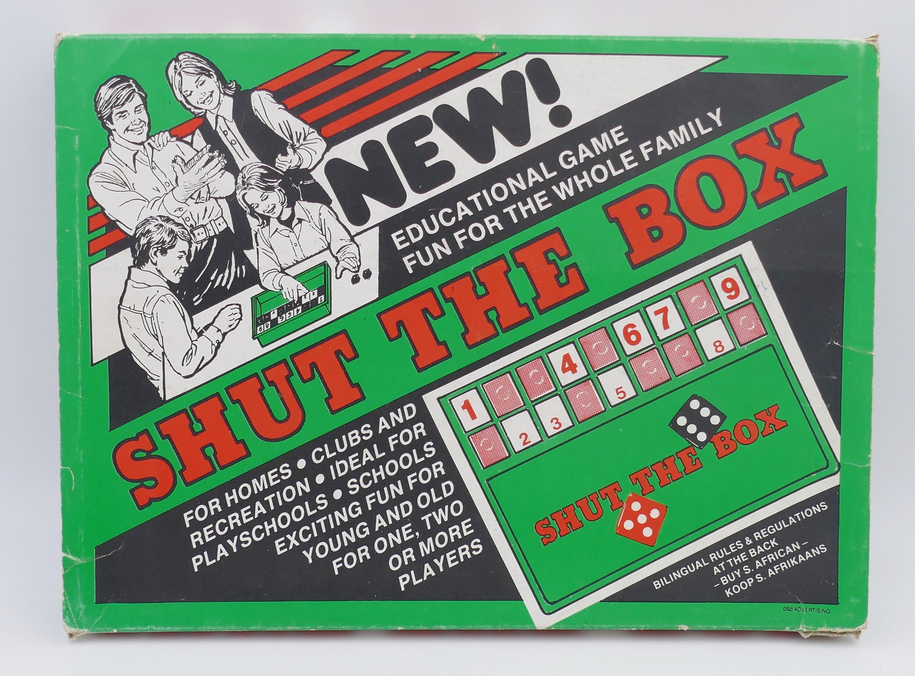 Vintage 1960's Shut the Box Dice Game Canoga Batten Down the Hatches ...