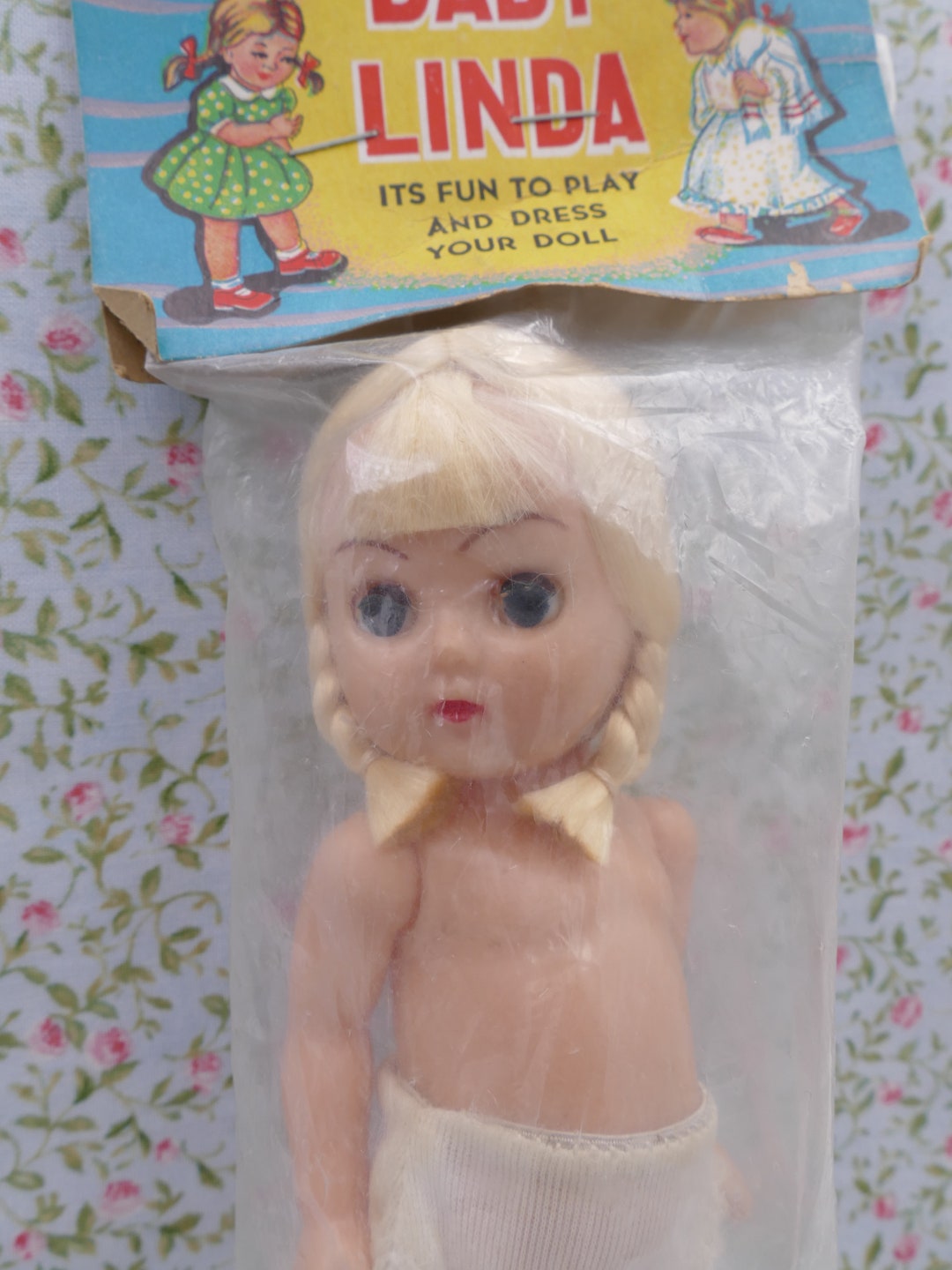 Vintage 1950's Baby Linda Dress up Doll Mohair Hair Sleepy Eyed ...