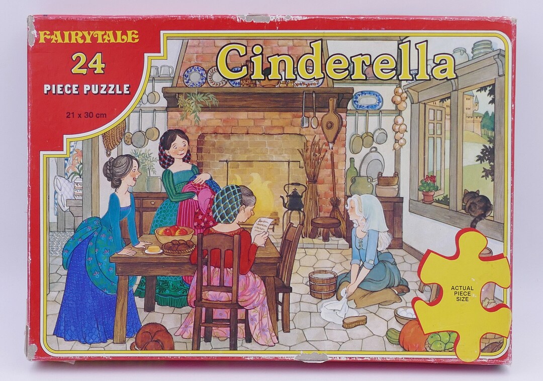 1970's Vintage Children's 24 Piece Wooden Cinderella Jigsaw Puzzle ...