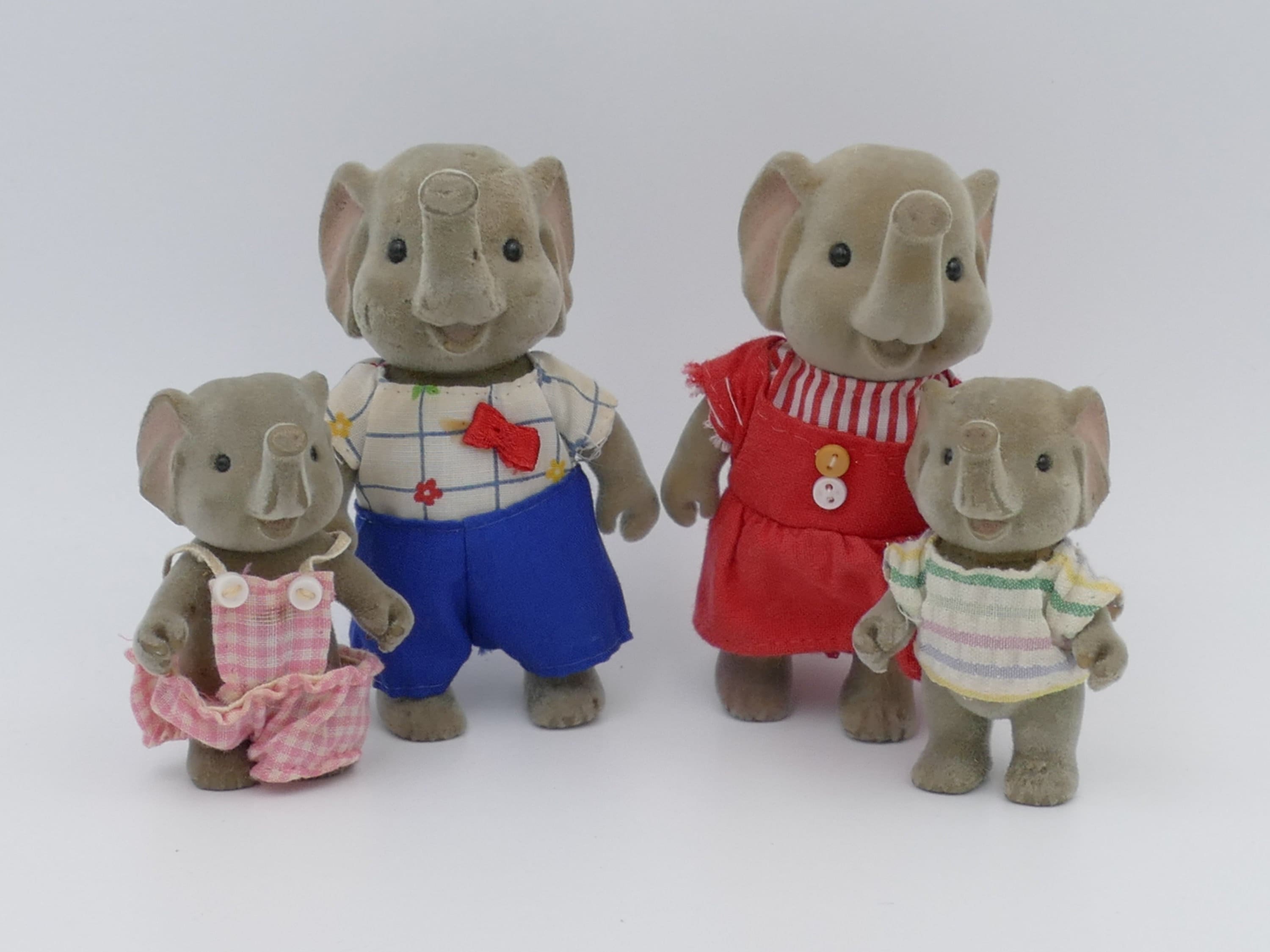 1980's Forest Families ELEPHANT Family Dad Mom Boy Girl MC Toy Vintage ...