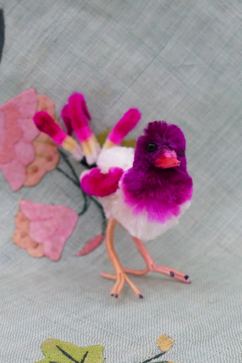 Vintage 1960's Chenille Pipe Cleaner Bird Decoration - Etsy