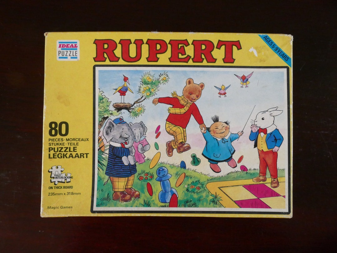 1973 Vintage Rupert Magic Games 80 Piece Board Jigsaw Puzzle Complete ...